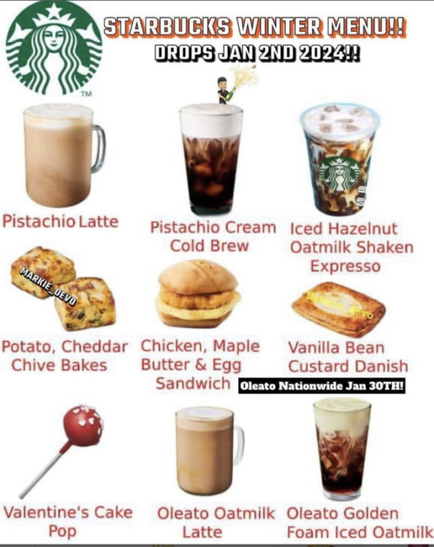 Your First Look at Starbucks Rumored Winter Menu for 2024 - Let's Eat Cake